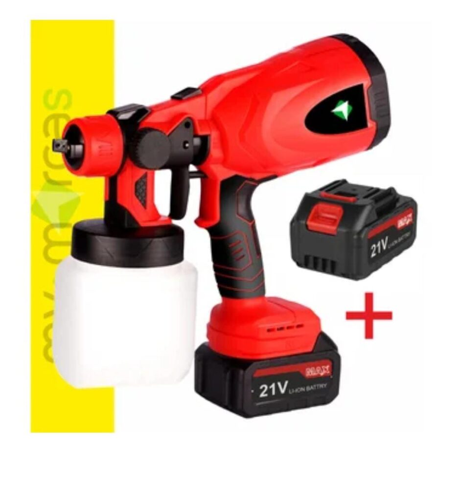 Pistola compresor Pintura Recargable Inalambrica +2 Baterías - Mundo ...