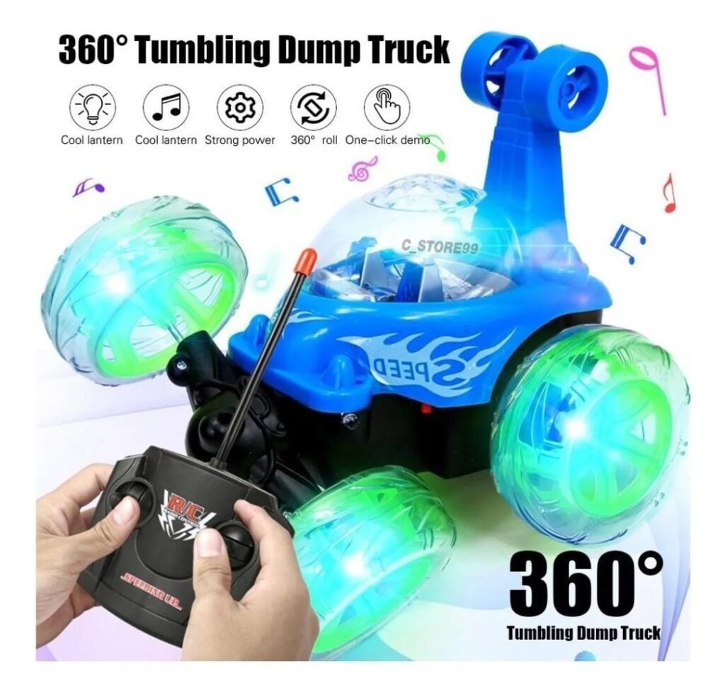 Carro A Control Remoto Loco 360 Rc Recargable Con Luces Niño - Mundo ...